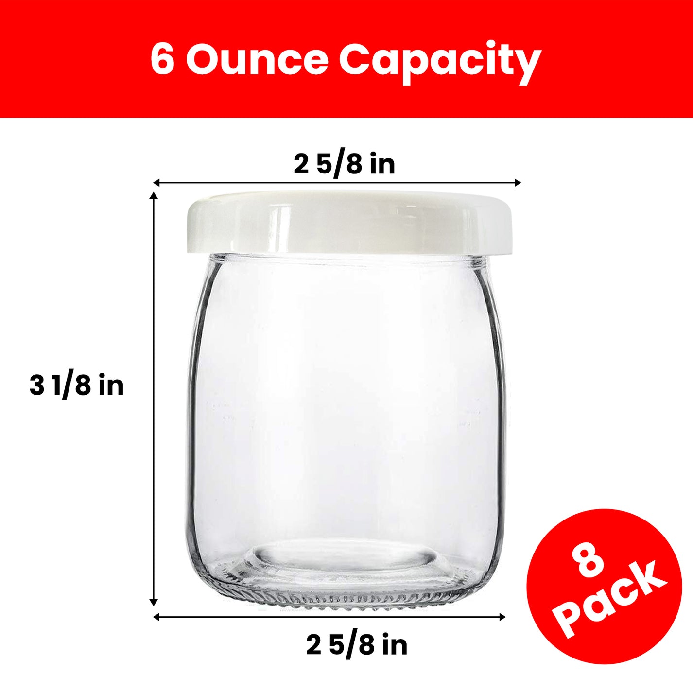 8 Yogurt Jars (6oz each) - Ultimate
